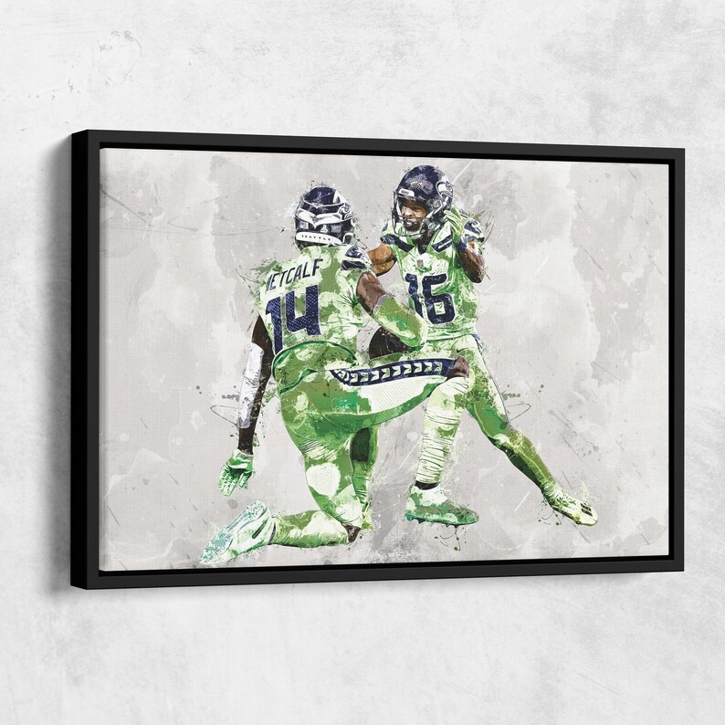 DK Metcalf Tyler Lockett Poster Seattle Seahawks Canvas - Etsy