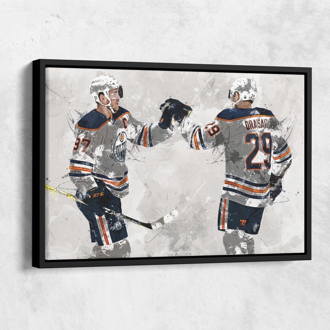 Connor Mcdavid Leon Draisaitl Poster Edmonton Oilers Canvas - Etsy