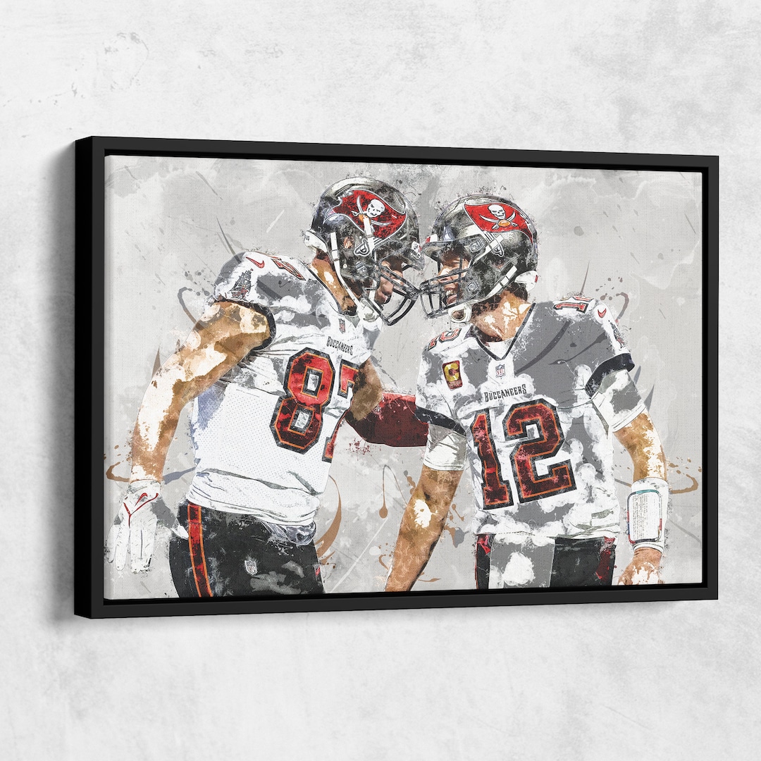 Tom Brady Rob Gronkowski Poster, Tampa Bay Buccaneers, Canvas Print ...