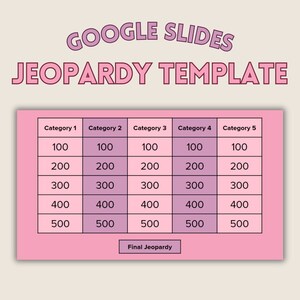 Google Slides Editable Jeopardy Template Jeoparty Bachelorette Party ...