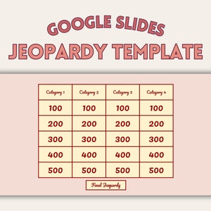 Jeopardy Google Slides Template | Editable Game | Sleepover Game ...