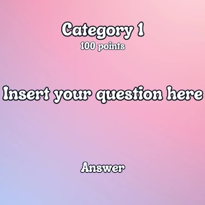 Jeoparty / Jeopardy Editable Canva Template | Bachelorette Jeopardy ...