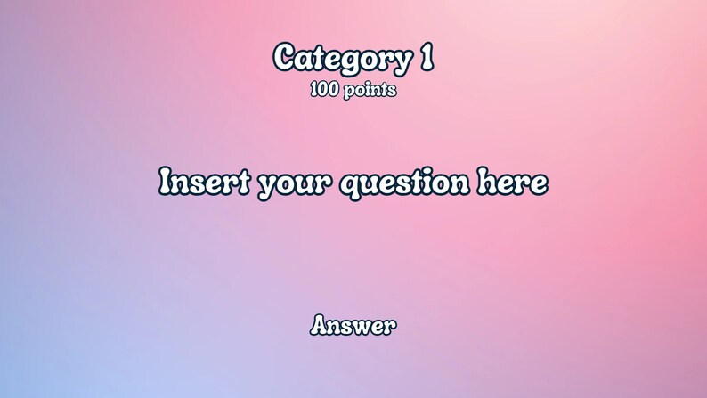 Jeoparty / Jeopardy Editable Canva Template | Bachelorette Jeopardy ...