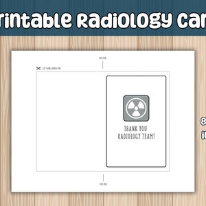 Printable Radiology Thank You Card - Etsy UK