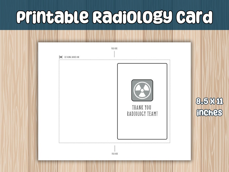 Printable Radiology Thank You Card - Etsy UK