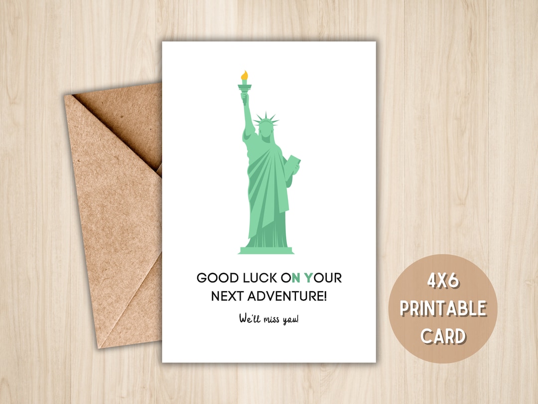 Moving to New York Greeting Card - Printable -4x6 - New York City Card - Adventure Card ...