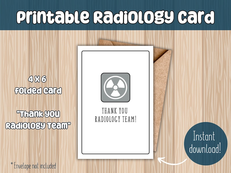 Printable Radiology Thank You Card - Etsy UK