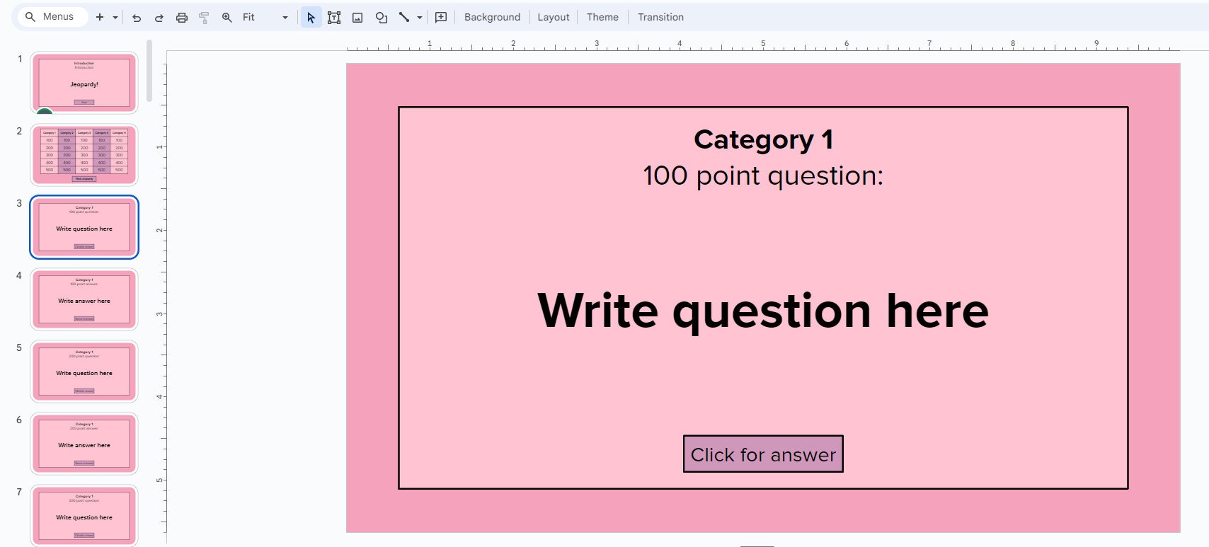 Google Slides Editable Jeopardy Template | Jeoparty | Bachelorette ...
