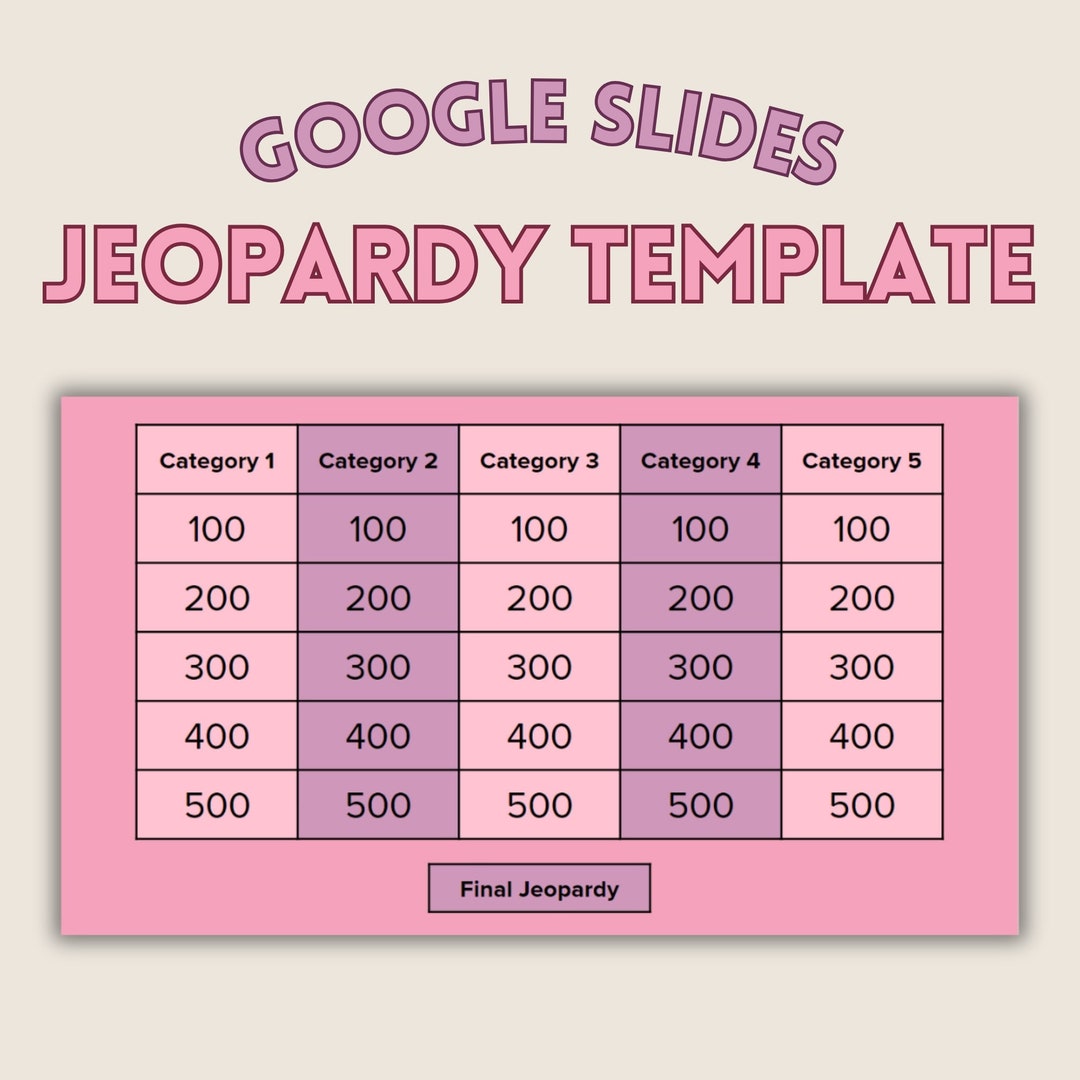 Google Slides Editable Jeopardy Template | Jeoparty | Bachelorette ...