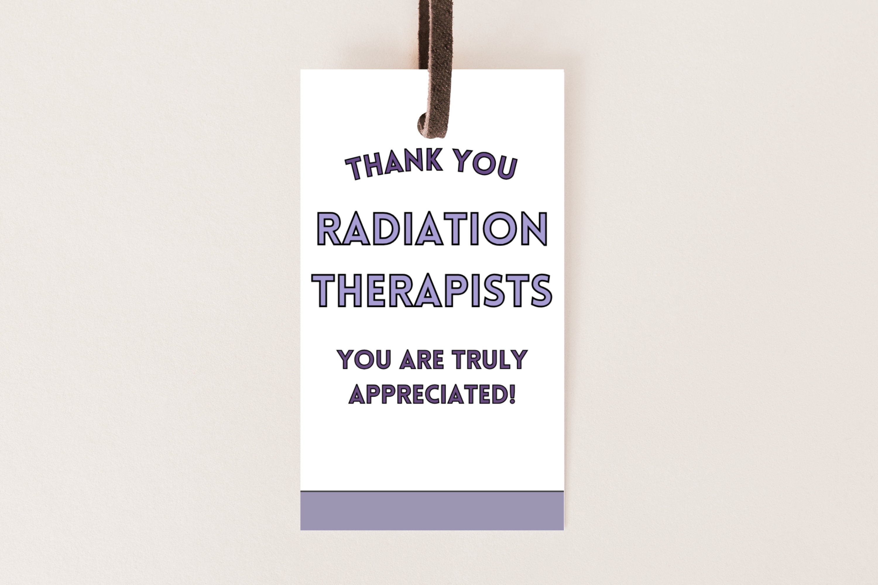 Printable Gift Tag - Thank You Radiation Therapists - Etsy