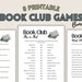 Book Club Games Bundle - 8 Printable Activities for Book Lovers |this ...