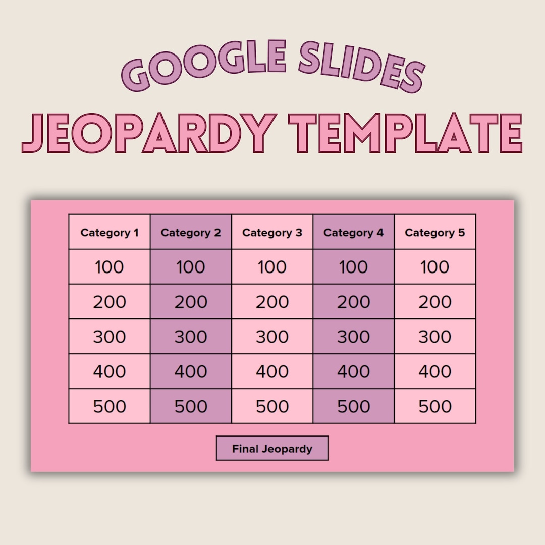 Google Slides Editable Jeopardy Template Jeoparty Bachelorette Party ...