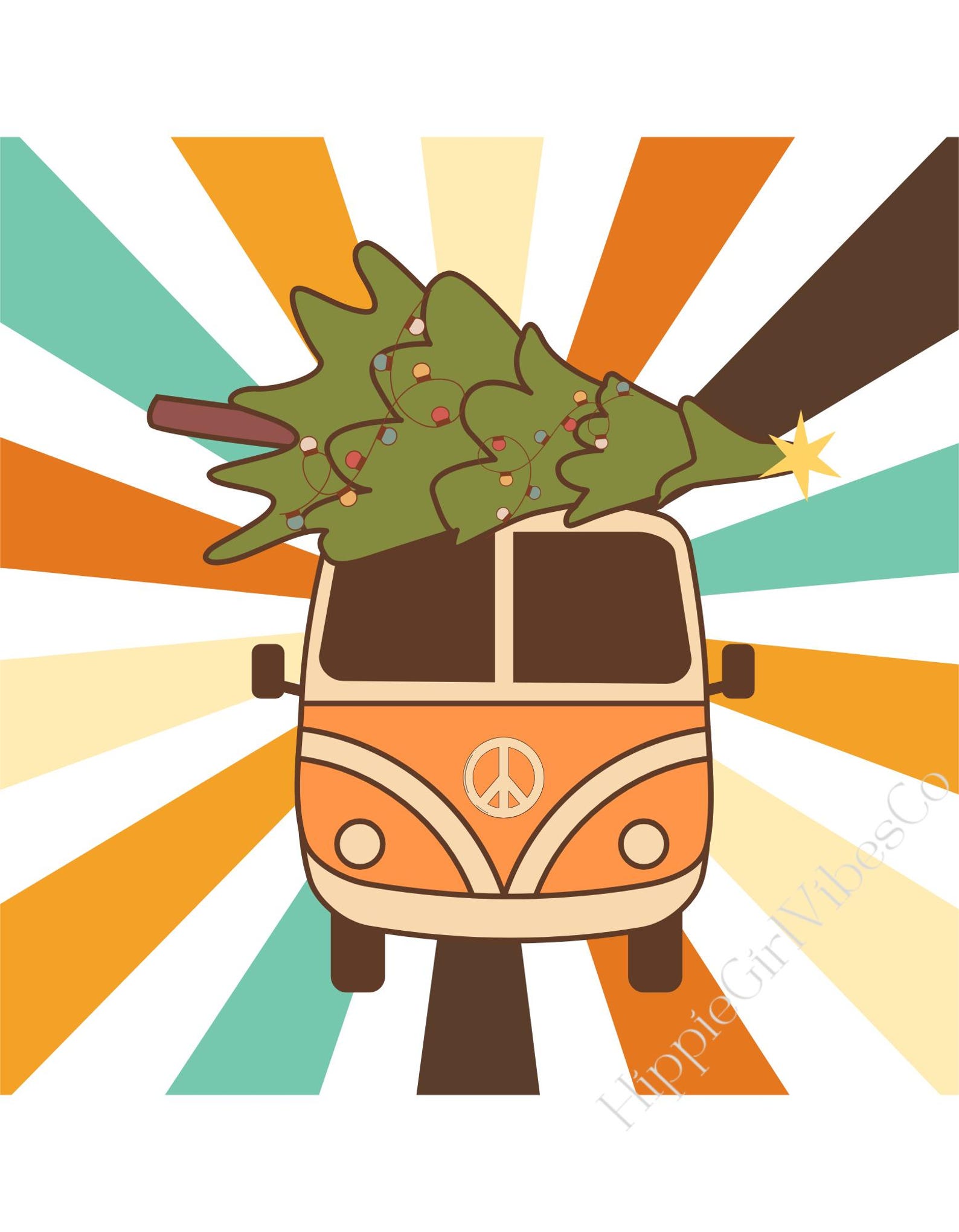 Hippie Christmas Png, Christmas Digital File, Digital Product, Digital ...
