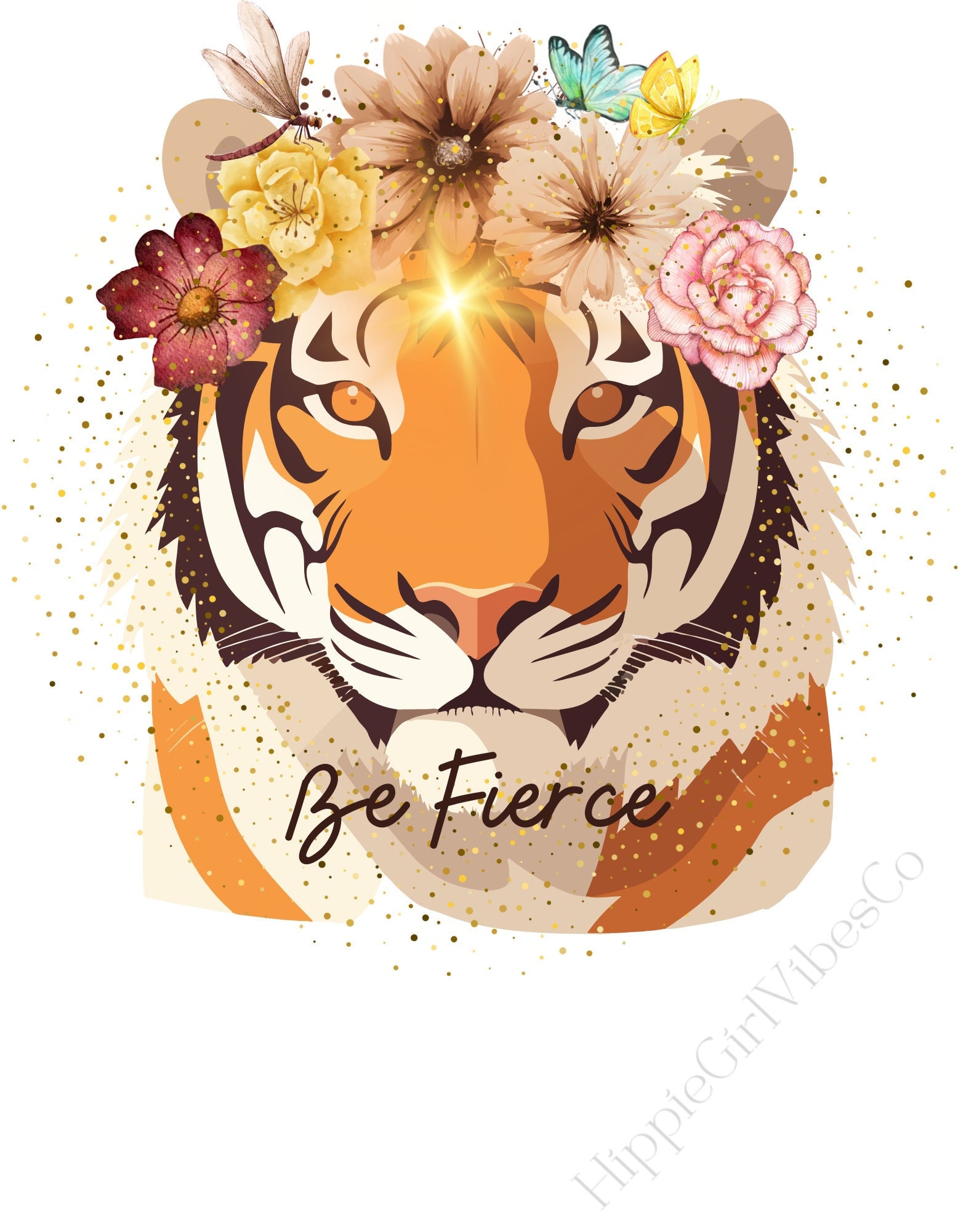 Be Fierce PNG, Tiger PNG, PNG File, Digital File, Digital Art, Digital ...