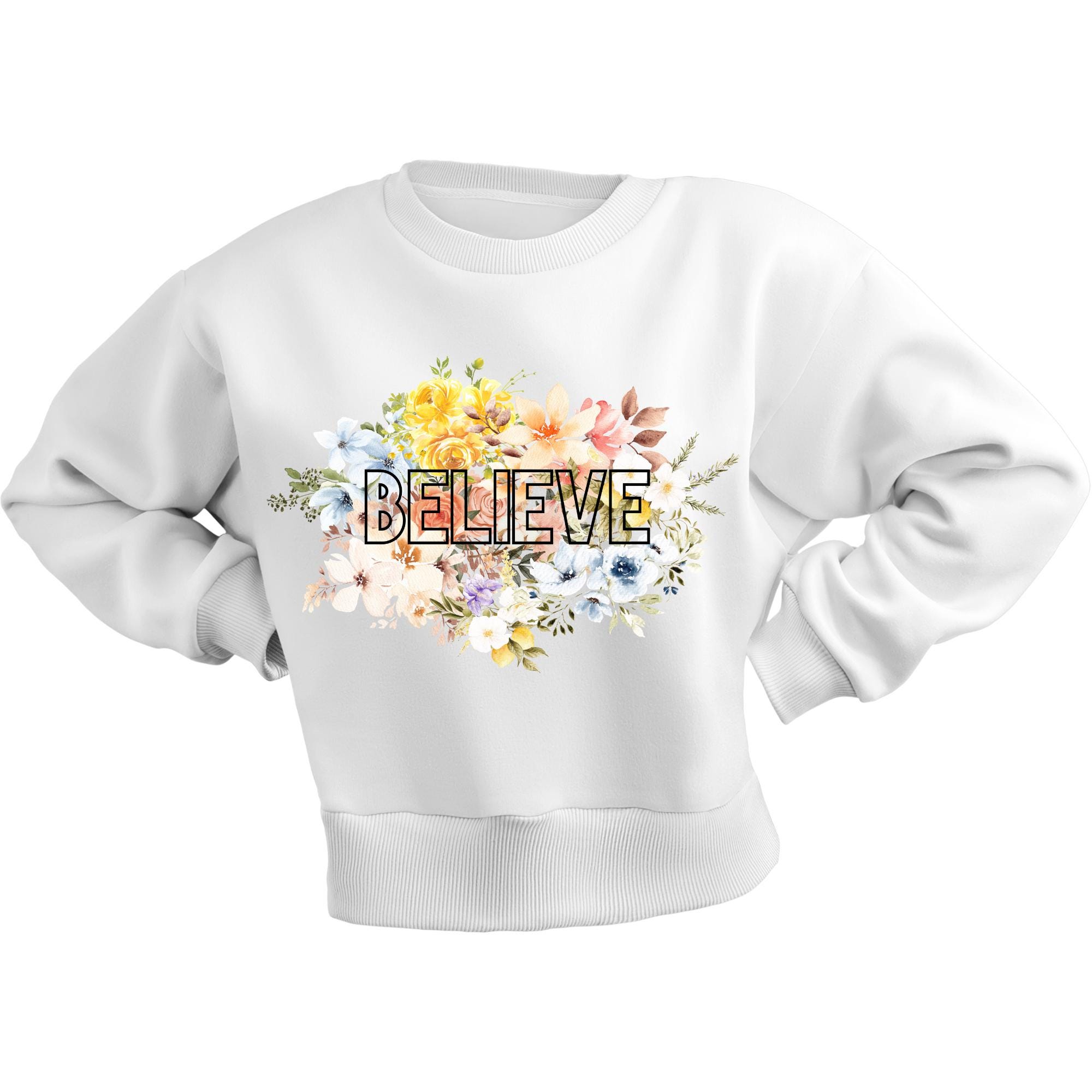 Believe Png, Floral Png, Digital Product, Digital Print, Digital Design ...