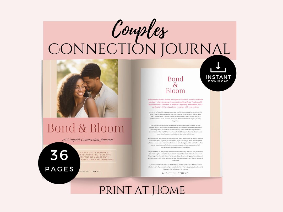 Couples Connection Journal, Printable, Relationship Journal, Prompts ...