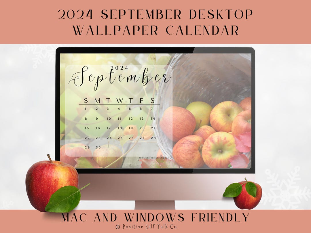 2024 September Desktop Wallpaper Calendar, Apple Theme, Mac and Windows ...