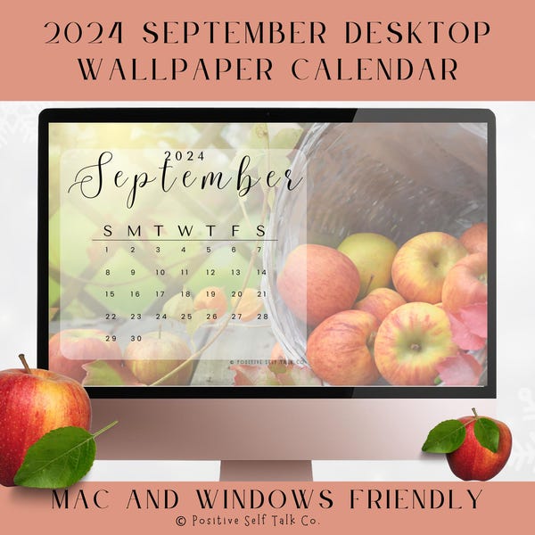 September 2024 Desktop Wallpaper - Etsy