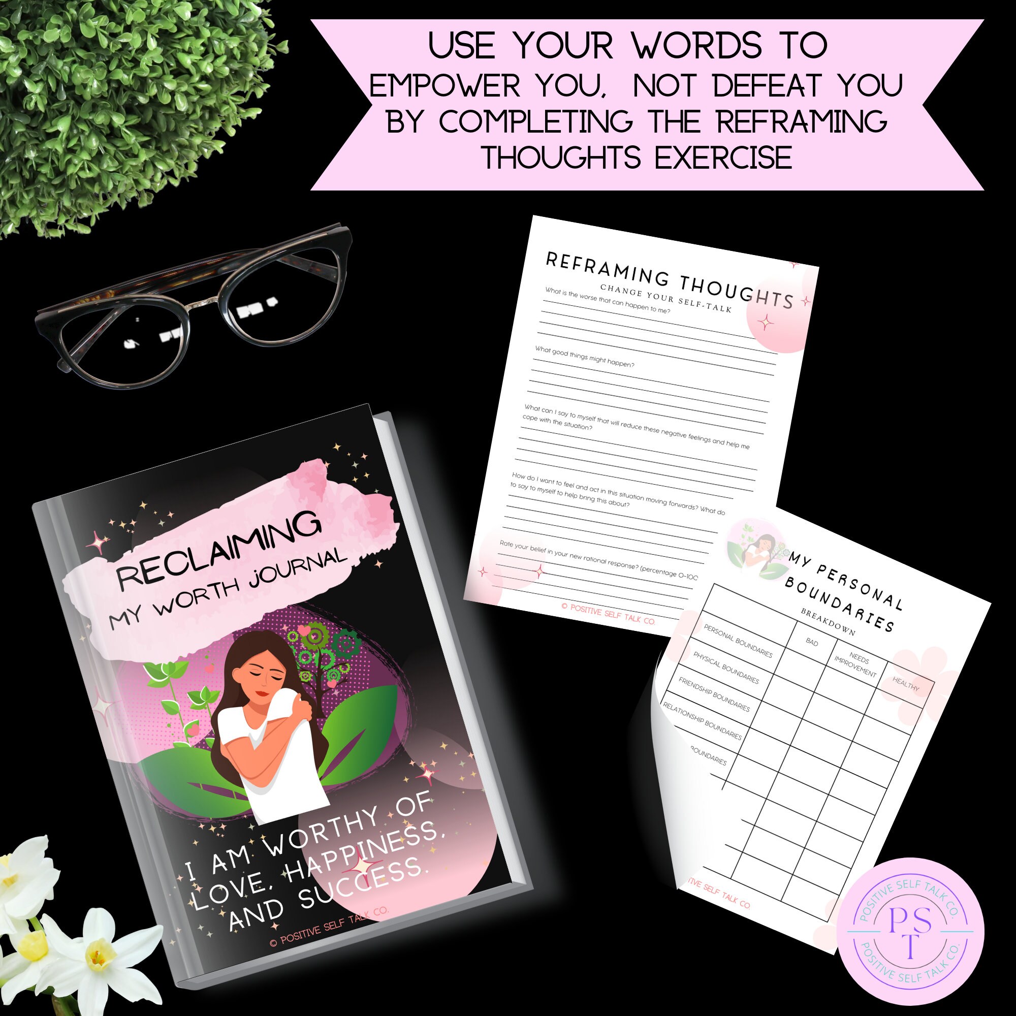 Reclaiming Your Self-worth Journal, Instant Download, Printable Journal for Women, Affirmation ...