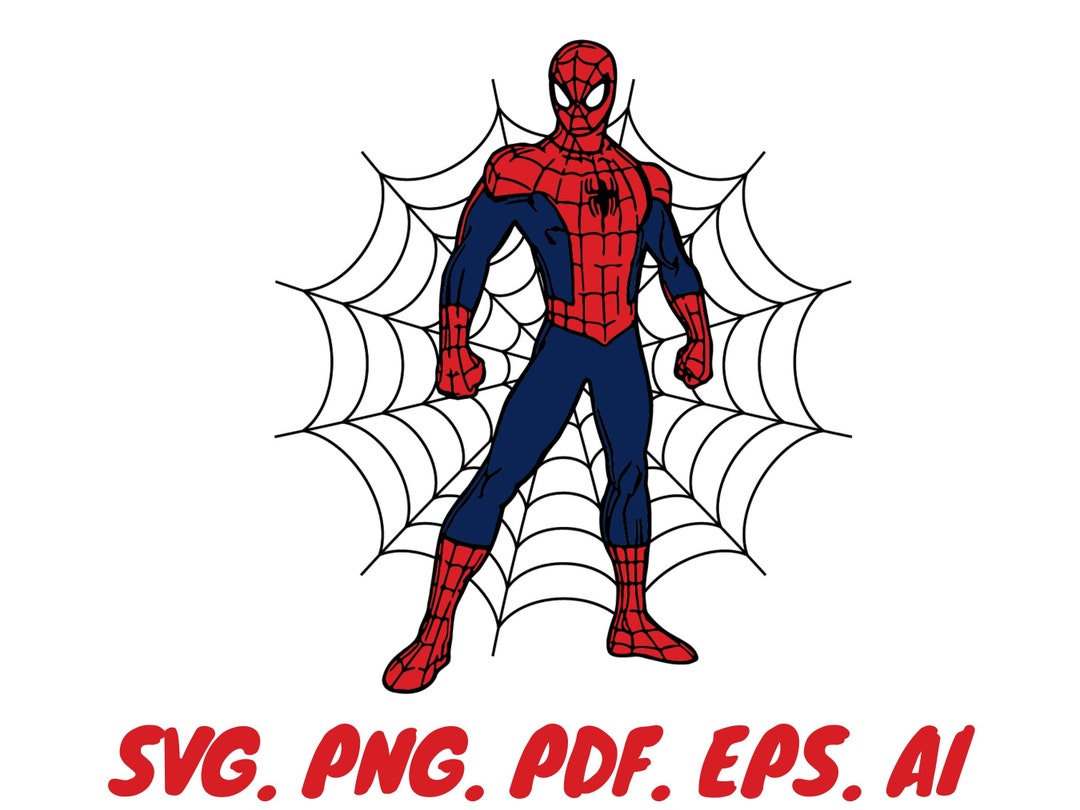 SPIDERMAN SVG Spiderman with spider web Hero Svg Marvel svg , png, EPS ...