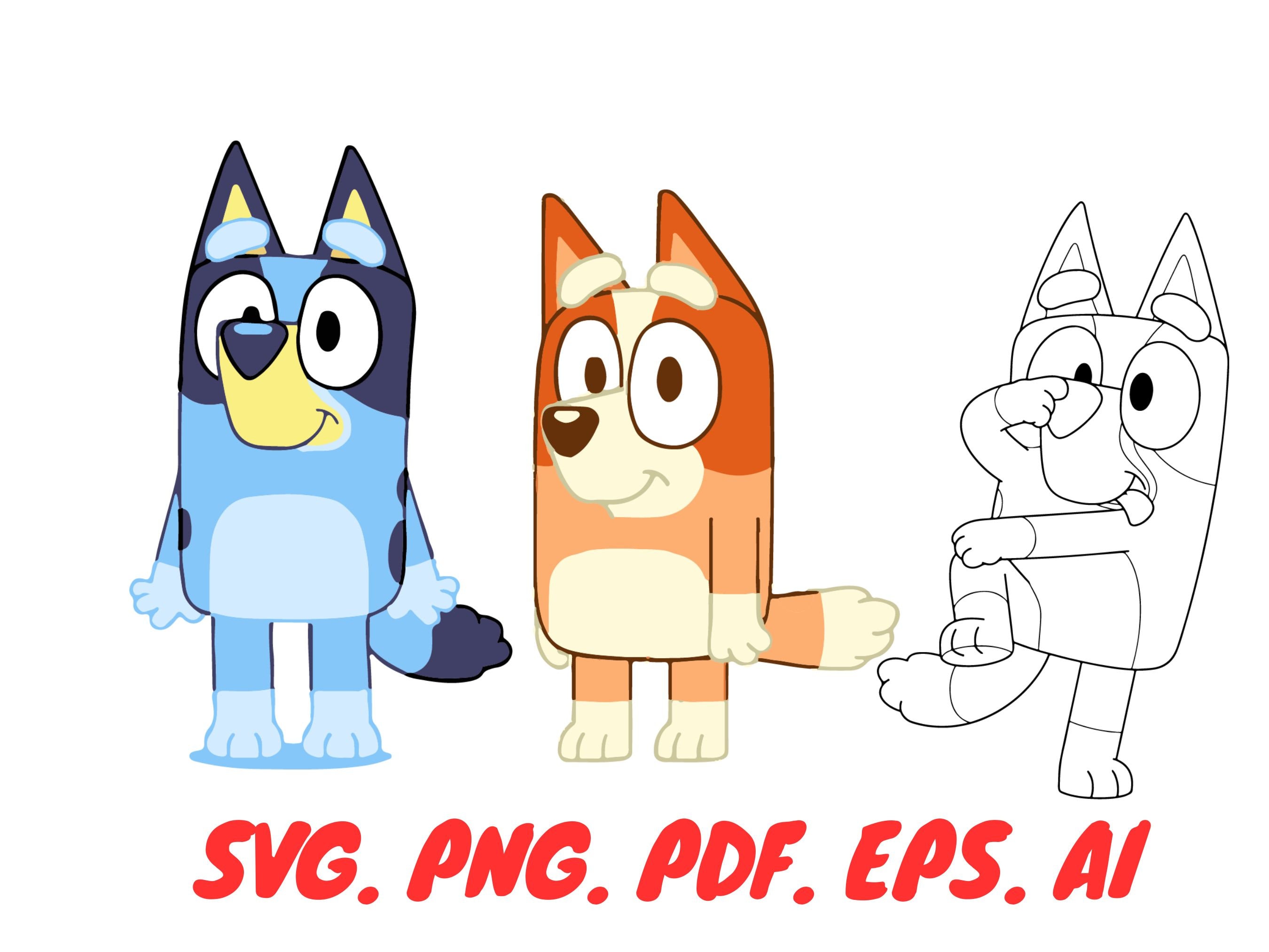 BLUEY Friends Svg Bluey SVG Bluey PNG Bluey Cricut Bluey - Etsy