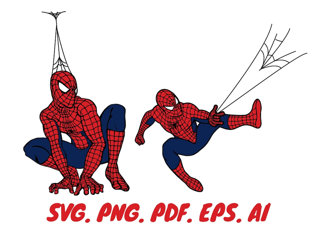 SPIDERMAN SVG Spiderman With Spider Web Hero Svg Marvel Svg , Png, EPS ...