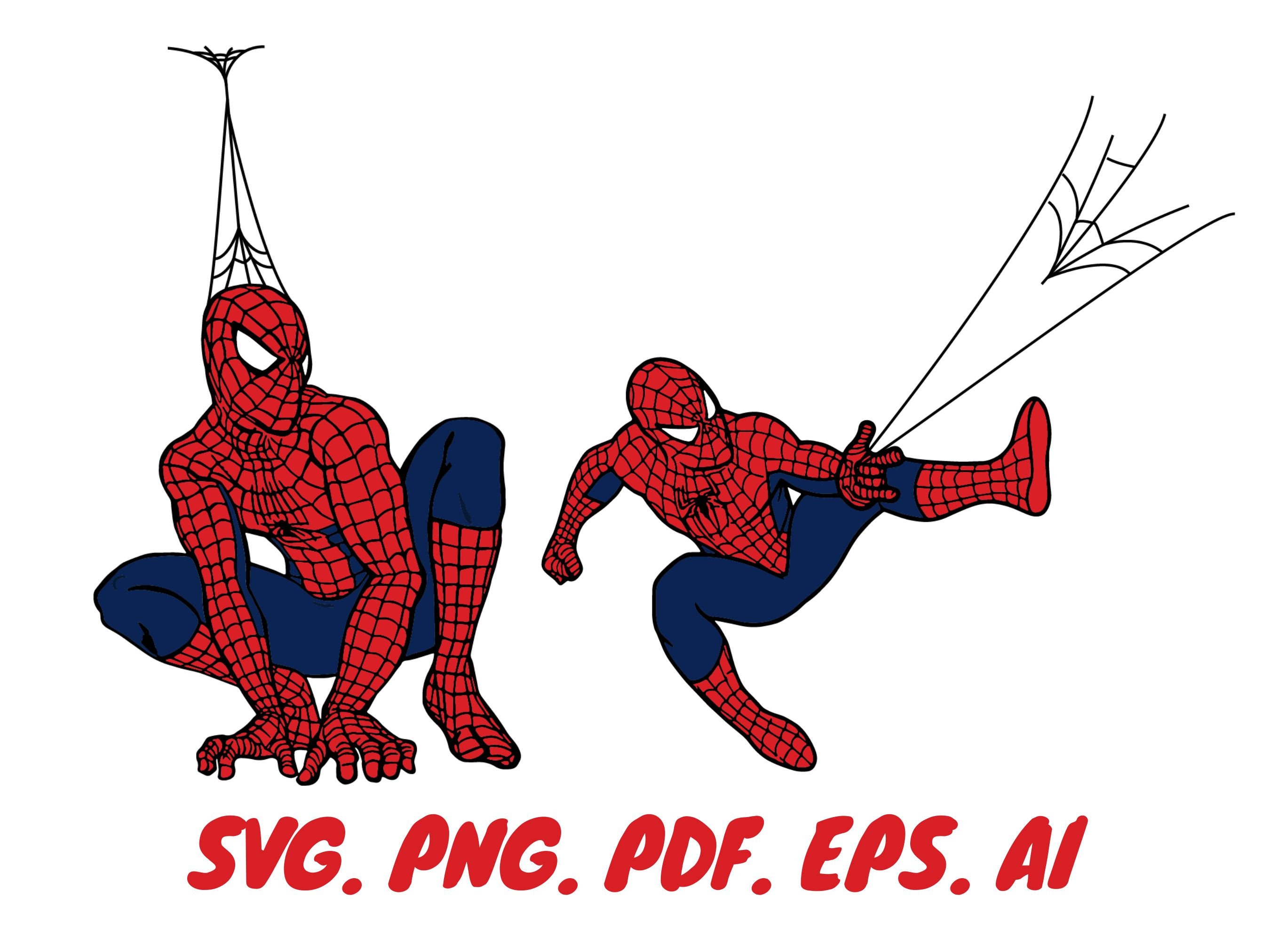 SPIDERMAN SVG Spiderman With Spider Web Hero Svg Marvel Svg , Png, EPS ...
