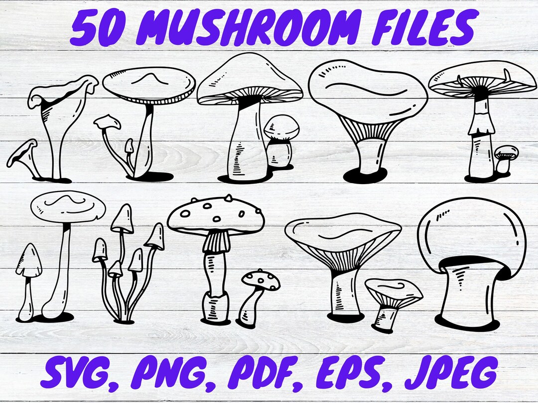Mushroom Svg, Mushroom Svg Bundle, Mushroom Clipart, Fungus Svg, Magic ...