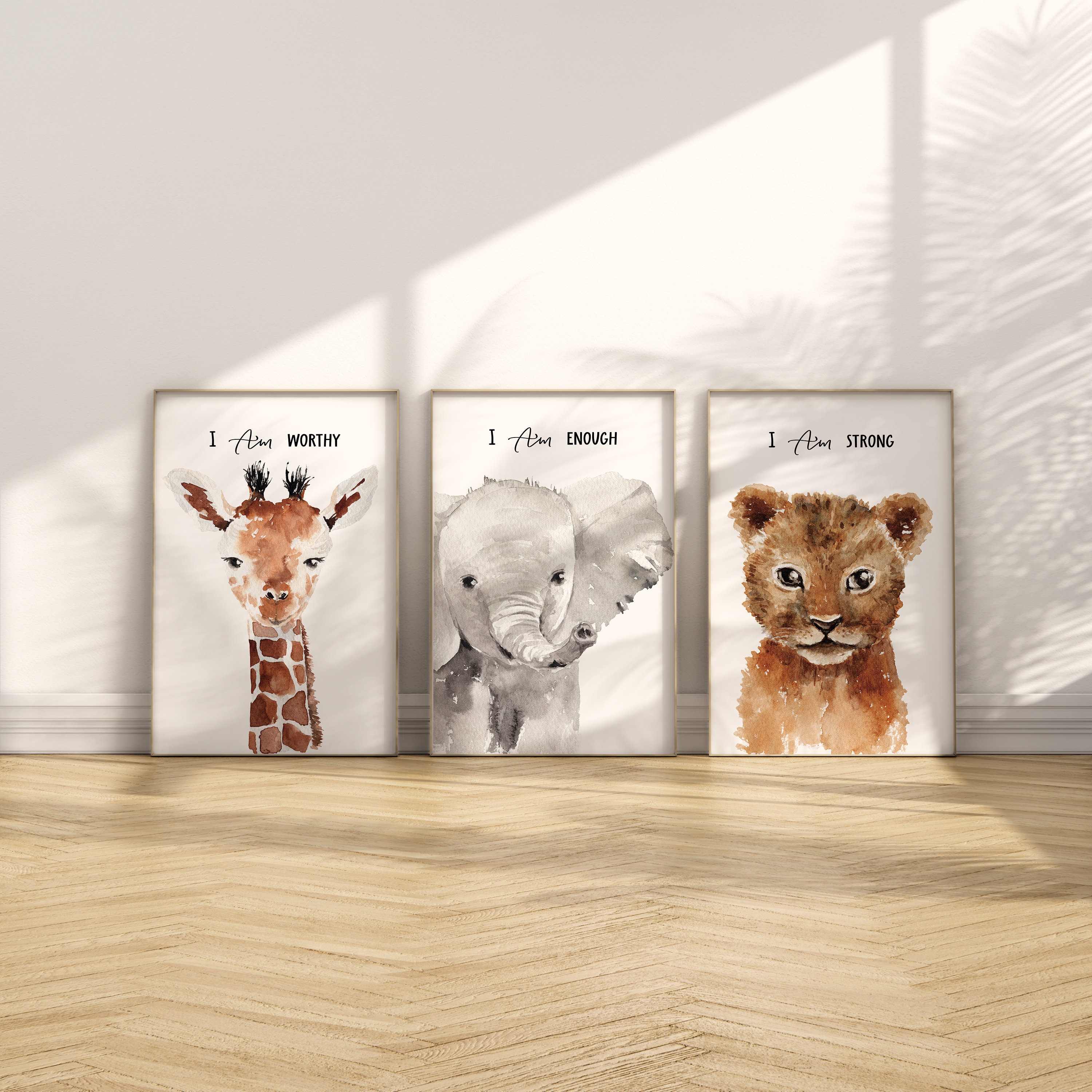 Positive Affirmations, Baby Animals, Printable Wall Art, Woodland ...