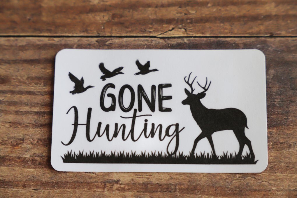 Gone Deer Hunting Sticker Decal - Etsy