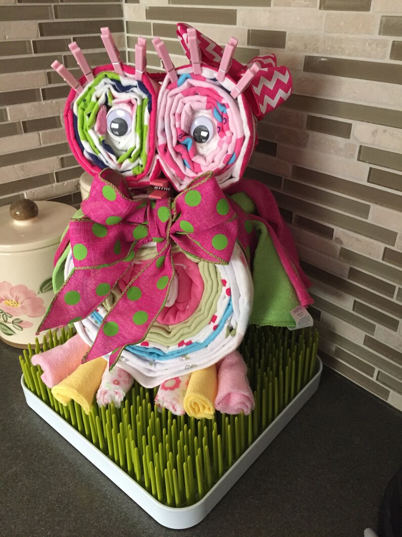 Custom Diaper Cakes Centerpiece for Baby Shower Present Owl - Etsy