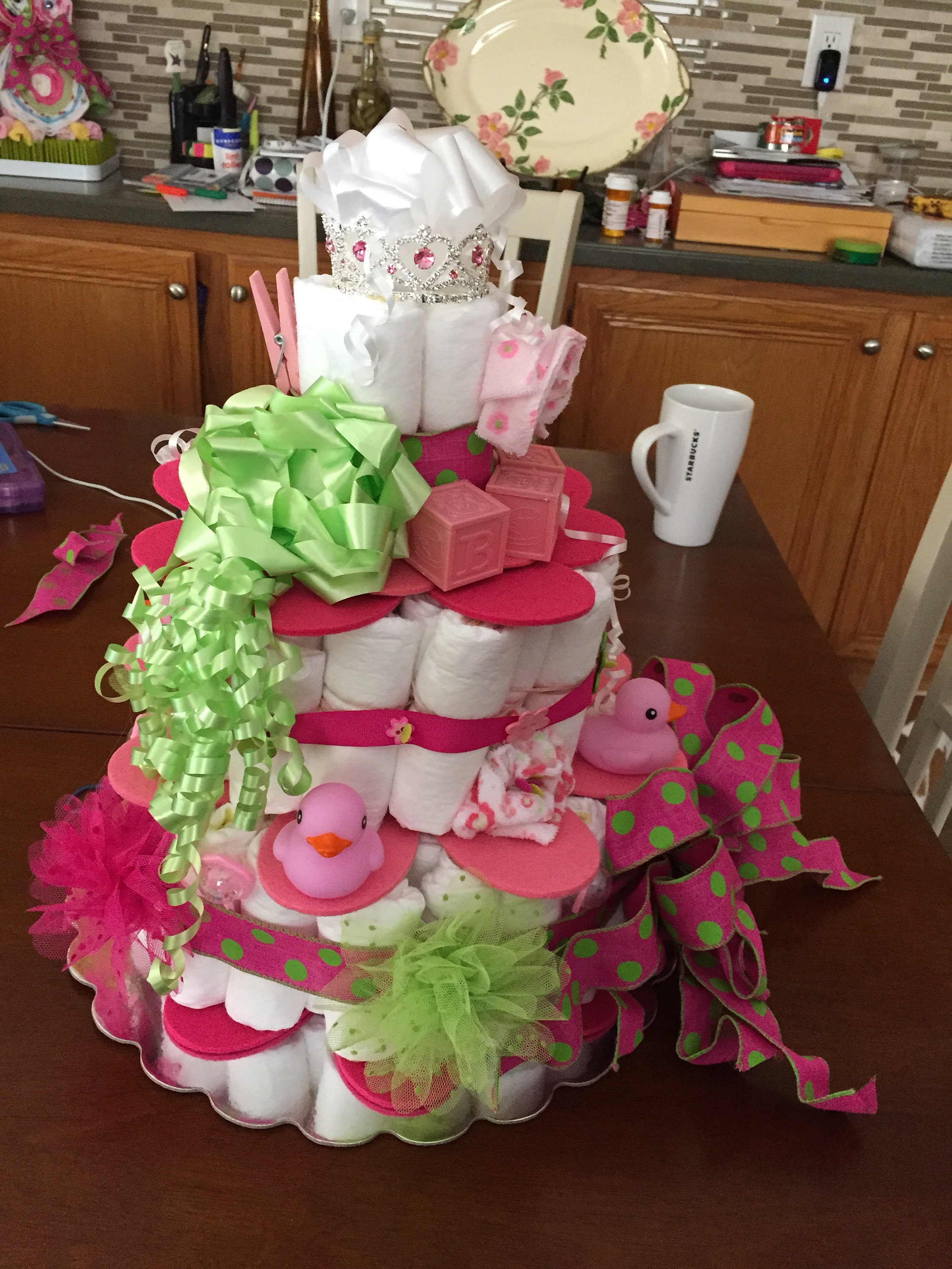 Custom Diaper Cakes Centerpiece for Baby Shower Present, Owl, Star Wars ...