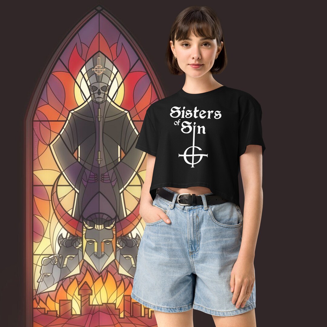 Ghost Sisters of Sin Crop Top | Ghost BC Metal Rock Band T-shirt ...