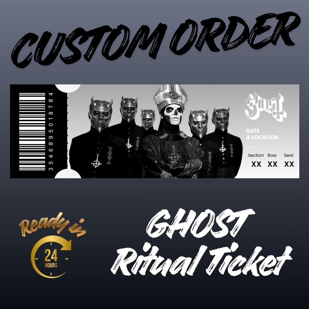 Ghost Band Custom Concert Ticket | Printable Made to Order Event Show ...