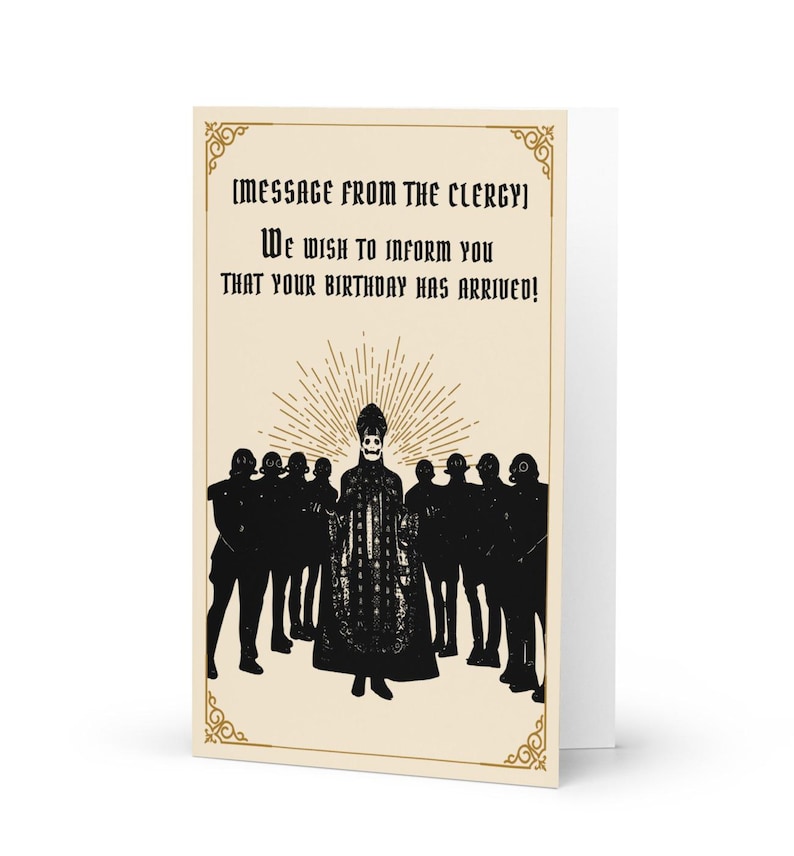 Ghost Band Happy Birthday Card | Message From the Clergy Anniversary ...