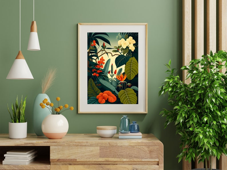 Botanical Print of Tropical Plants Botanical Poster - Etsy