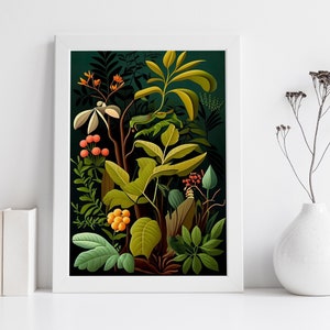 Botanical Print of Tropical Plants, Flowers & Fruits - Botanical Poster ...