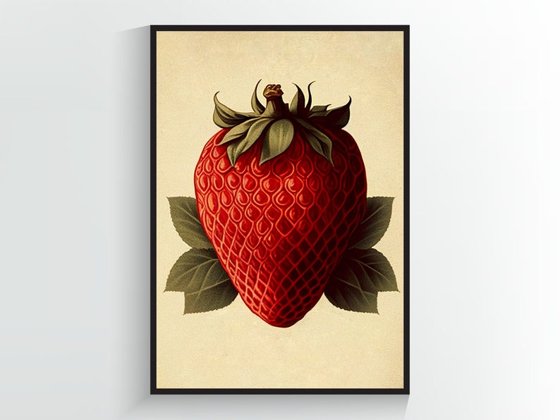 Set of 5 Vintage Strawberry Prints - Fruit Art Print - A2/A3/A4/A5/A6 ...