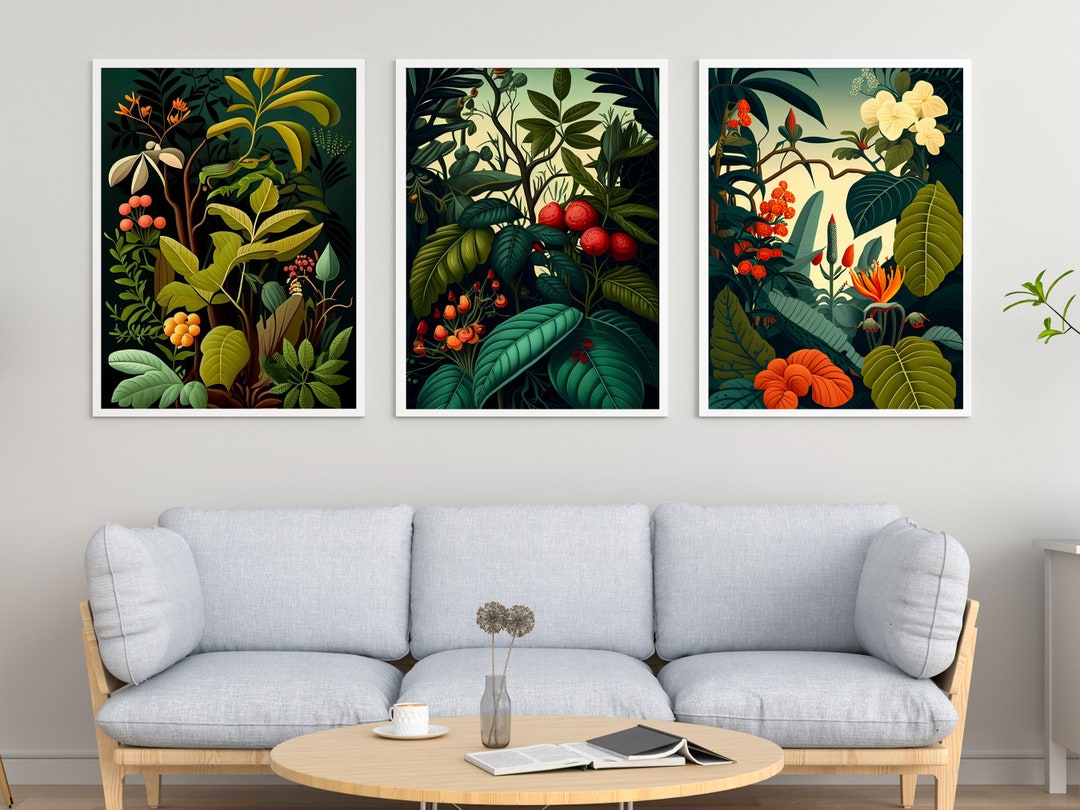 DIGITAL DOWNLOAD Set of 3 Botanical Prints of Tropical Plants ...