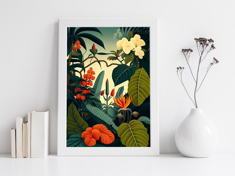 Botanical Print of Tropical Plants Botanical Poster - Etsy