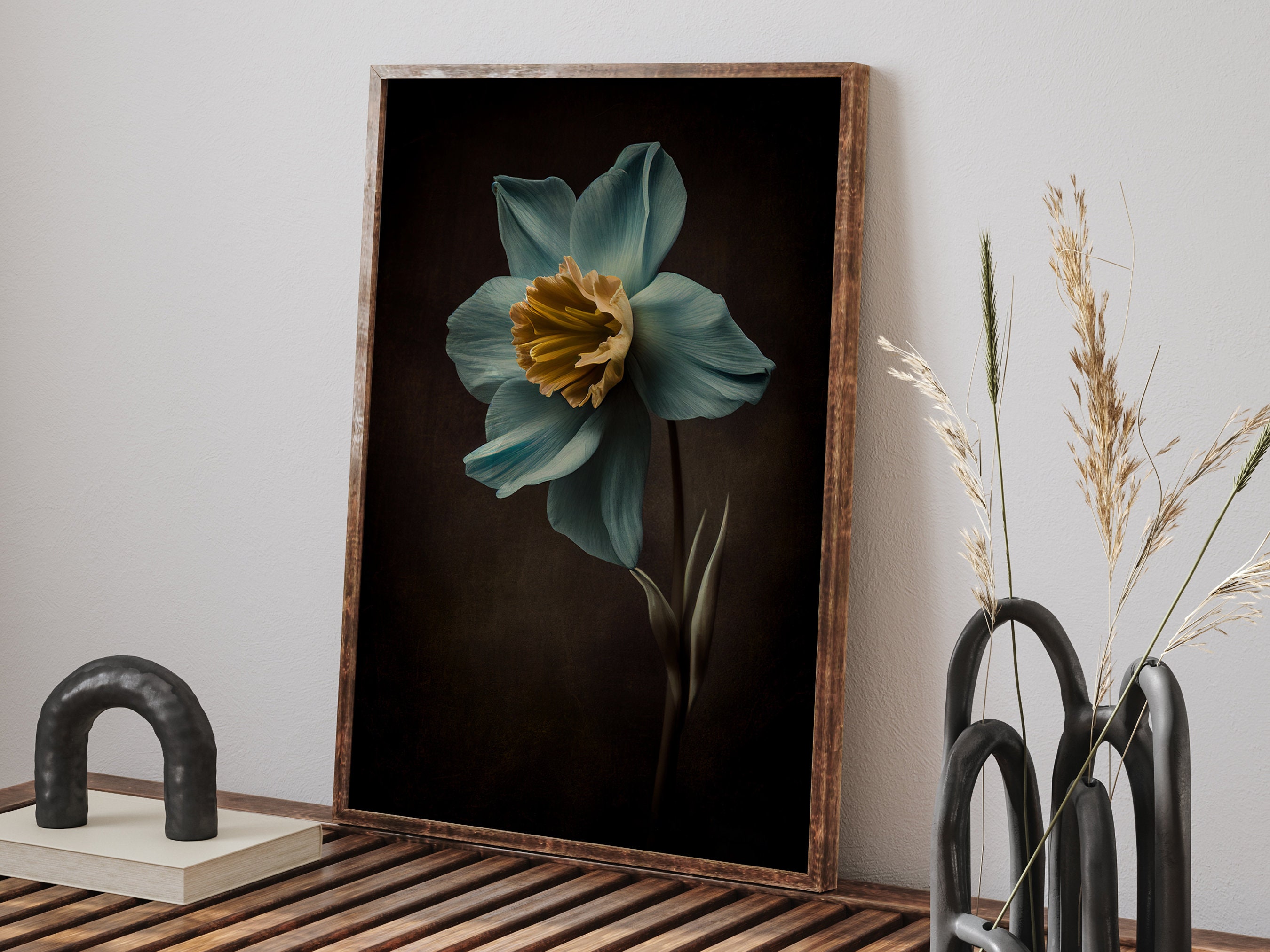 DIGITAL DOWNLOAD Blue Daffodil Flower - Flower Art Print - A2/A3/A4/A5 ...