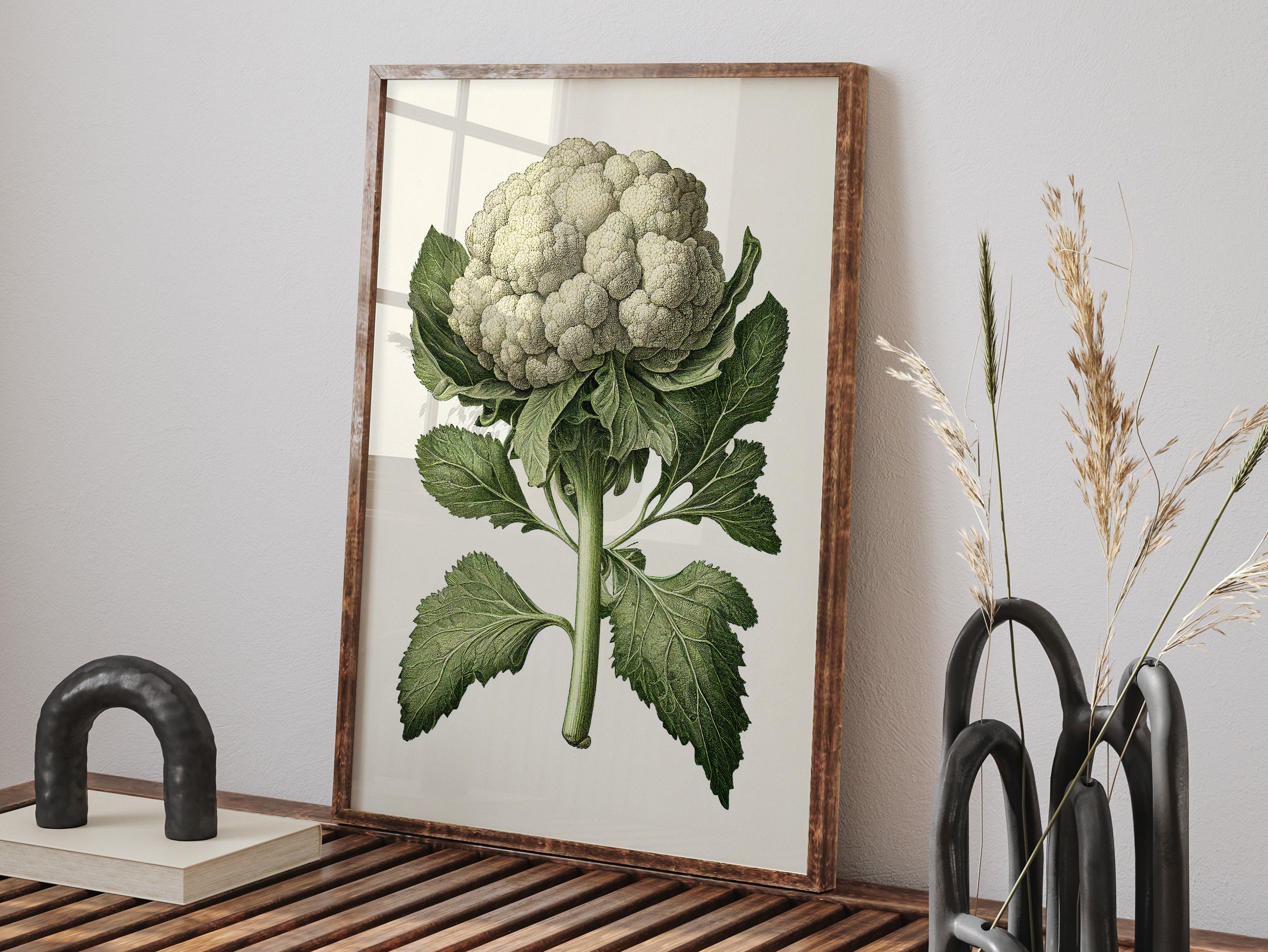 Cauliflower Vintage Poster - Vegetable Art Print - A2/A3/A4/A5/A6 ...
