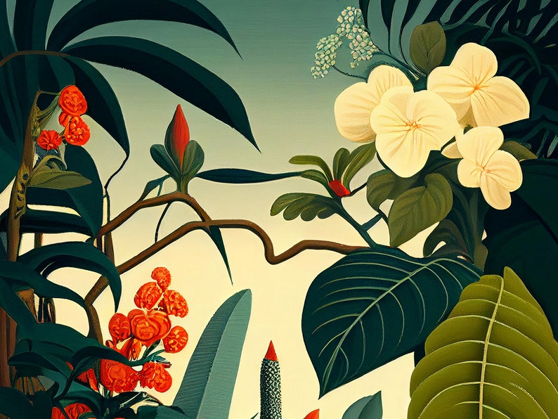 Botanical Print of Tropical Plants Botanical Poster - Etsy