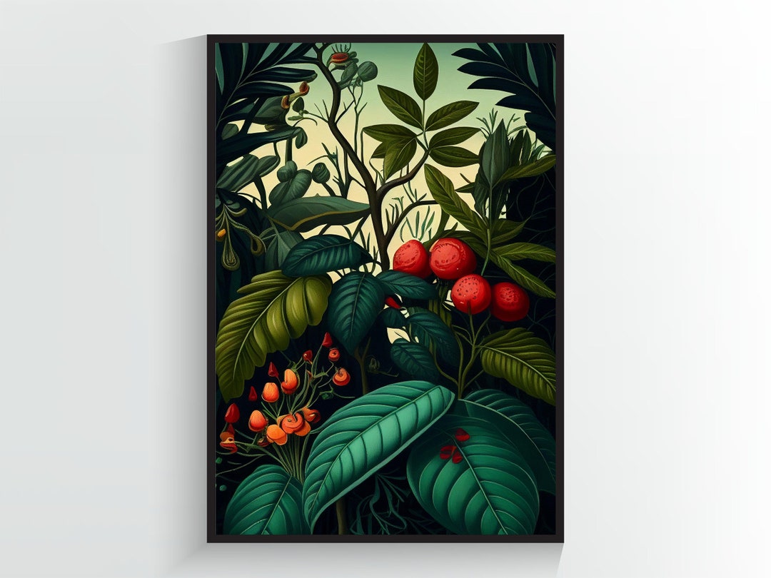 Botanical Print of Tropical Plants & Flowers - Botanical Poster - A2/A3 ...