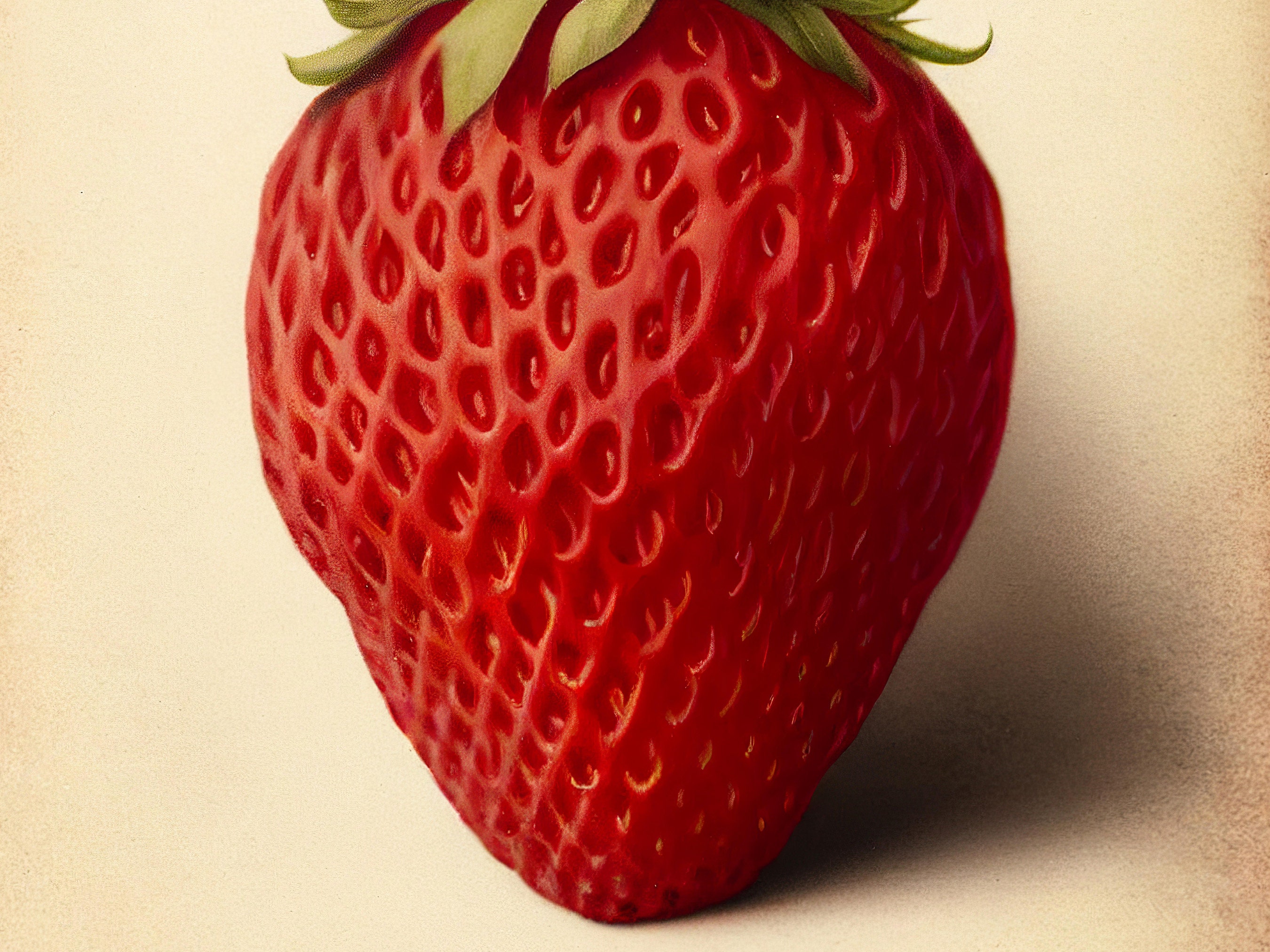Vintage Strawberry Print - Fruit Art Print - A2/A3/A4/A5/A6 DIGITAL ...