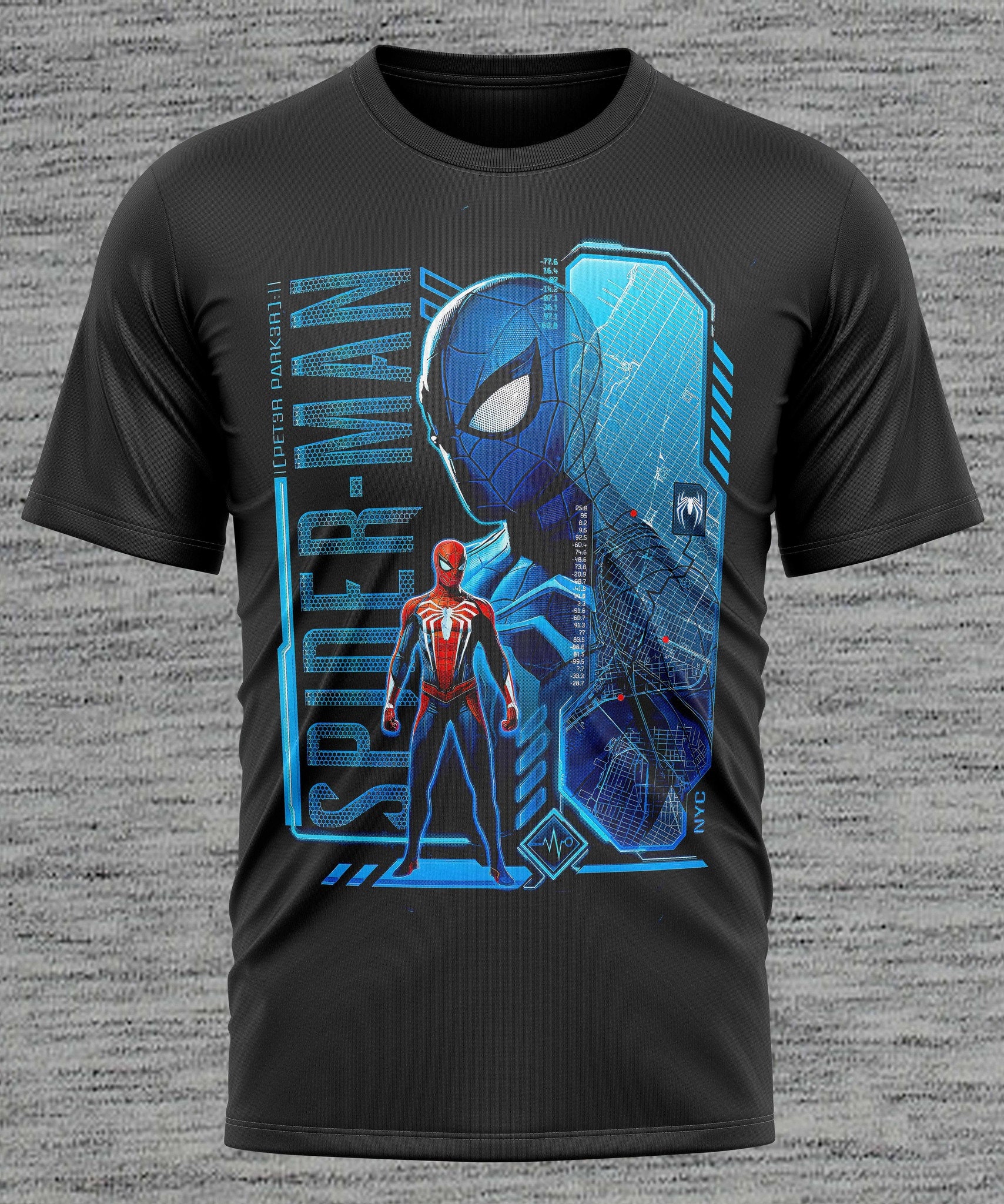 Spiderman PNG DTF Semitono/halftone solo Camisa Color Negra - Etsy