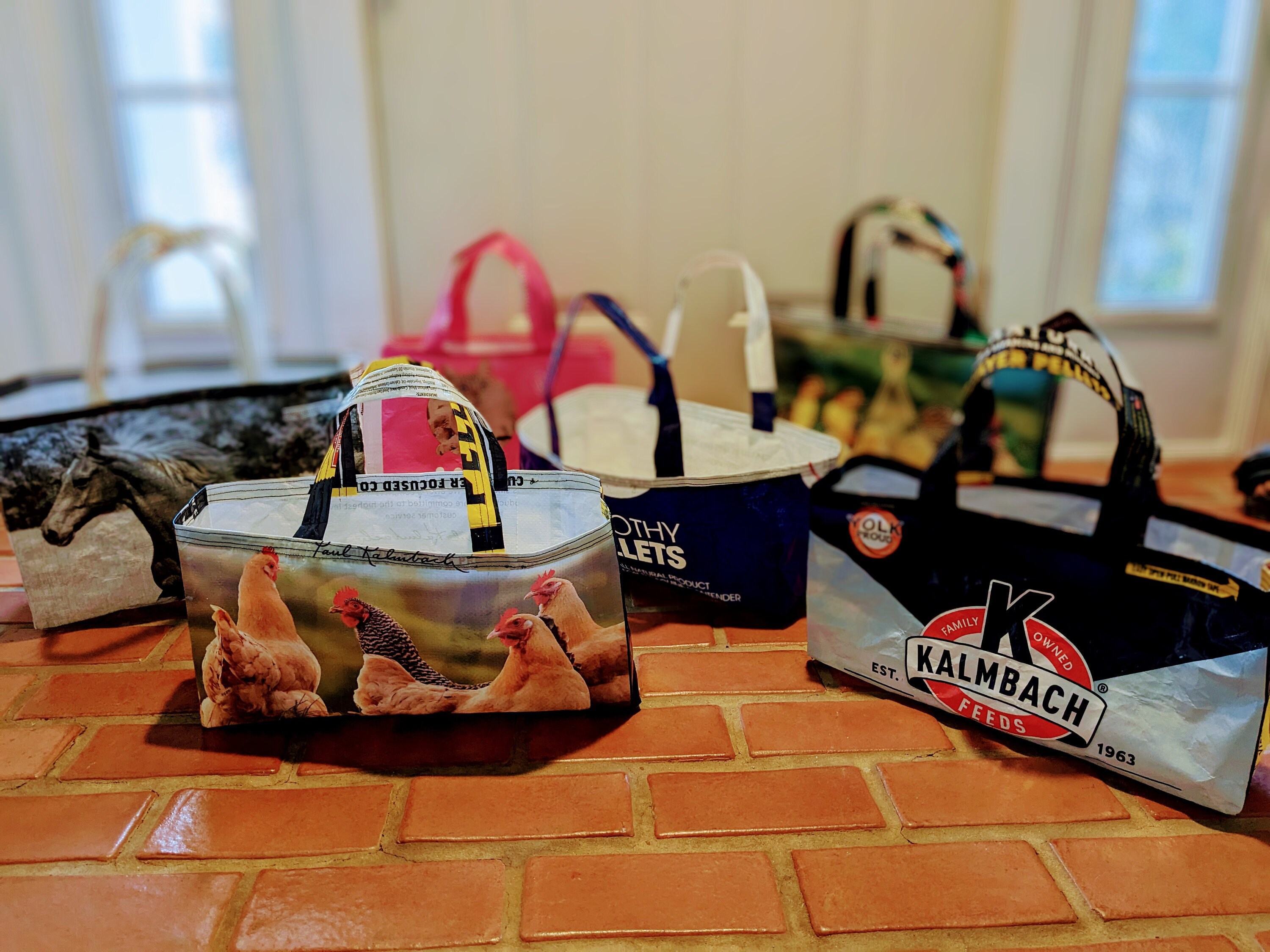 Repurposed Chicken Feed Bag to Small Market/harvest/gift Bag - Etsy