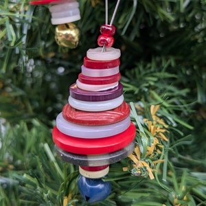 Set of 6 Vintage/new Button Christmas Tree Decorations - Etsy