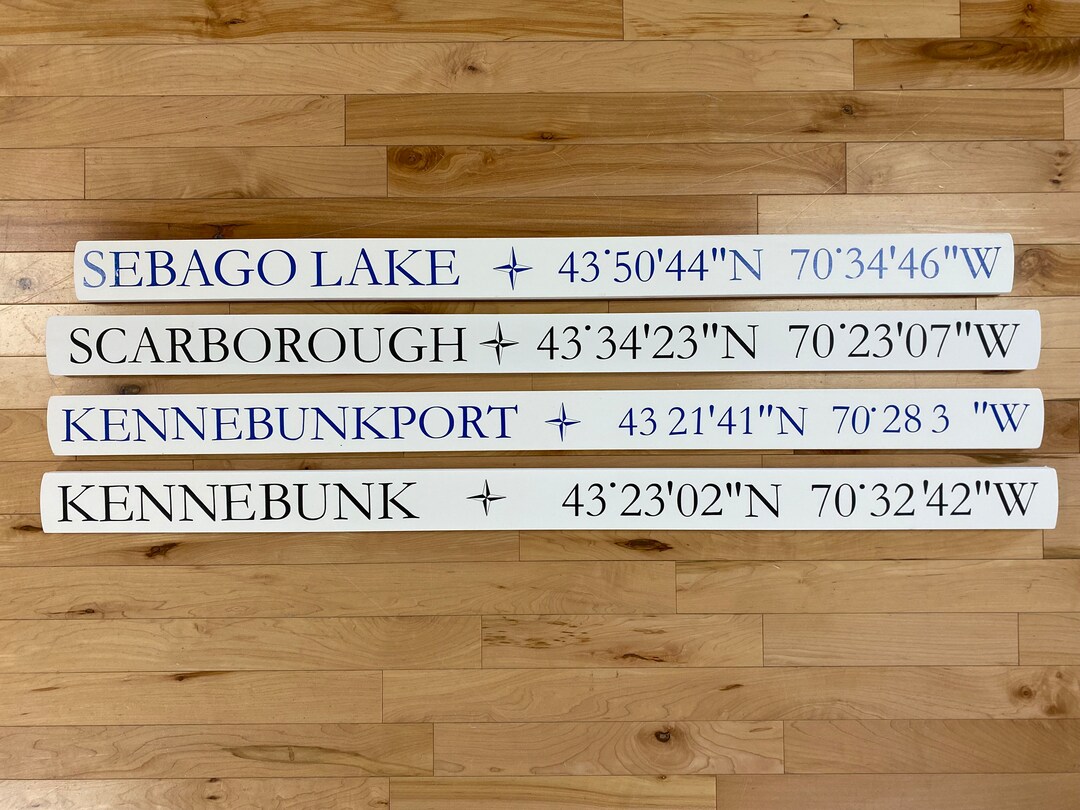 Coordinates Sign | CUSTOM Latitude Longitude Sign | Town Signs ...