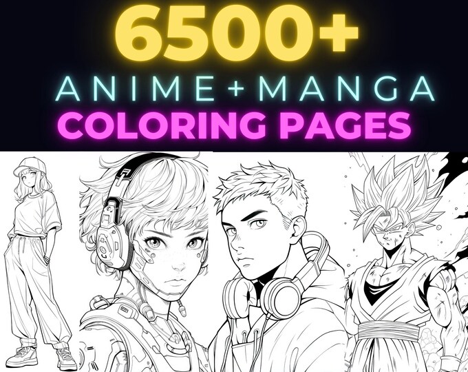 6500+ Premium Anime Coloring Book Pages | Complete Library Access ...